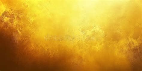 Abstract Background With A Grainy Texture Fading From Bright Yellow To A Deep Mustard Hue The