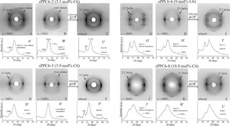 X Ray Fiber Diffraction Patterns A−l And Corresponding Equatorial