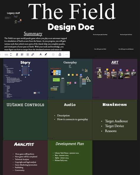 Devlog 3 Game Design Doc Update The Field Pre Alpha By Rokiidoki
