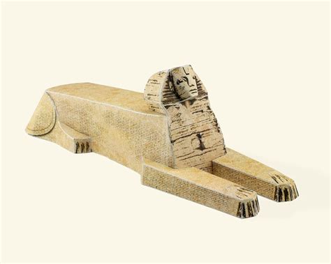 SPHINX And EGYPTIAN PYRAMIDS Paper Model Kit Great Sphinx Of Etsy