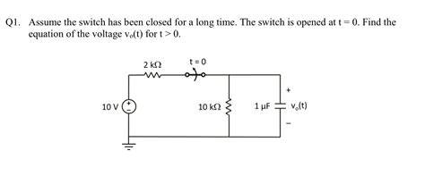 Solved Assume The Switch Has Been Closed For A Long Time Chegg