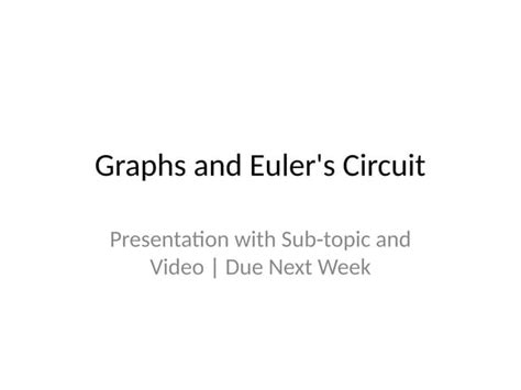 Graphsandeulercircuit20slidespptxu Ppt