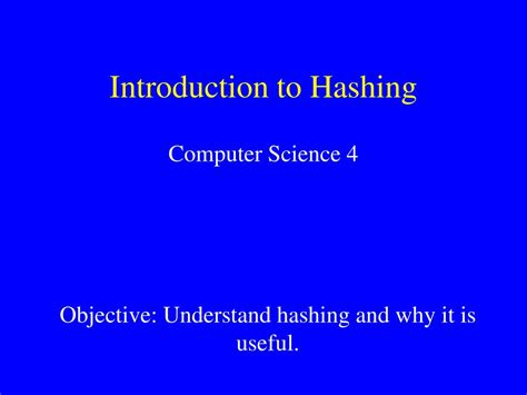 PPT Introduction To Hashing PowerPoint Presentation Free Download ID 6473726