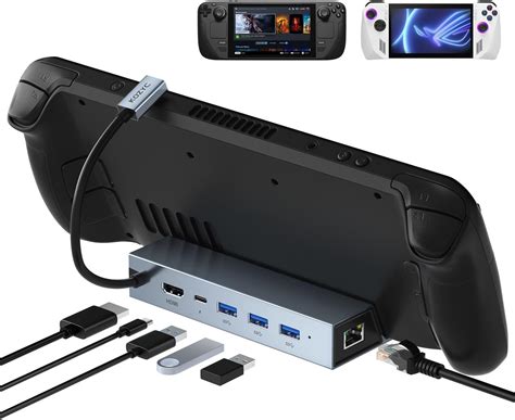 Steam Deck Dock 6 In 1 Docking Station With Hdmi 2 0 4k 60hz Gigabit Ethernet 3 Usb A 3 0