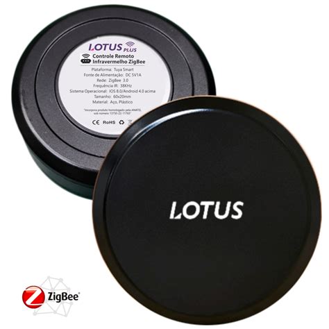 Controle Remoto Infravermelho Zigbee Preto Lotus Comercial