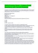 CPPS Practice Exam Culture Exam Questions With Correct Answers CPPS Stuvia US