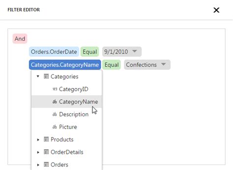 Filtering In BI Dashboard Controls Business Intelligence Dashboard DevExpress Documentation
