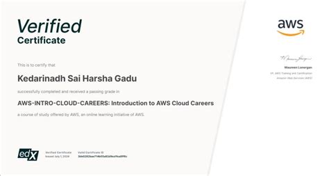 Completed Cloud Careers Course On Aws Kedarinadh Sai Harsha Posted On The Topic Linkedin
