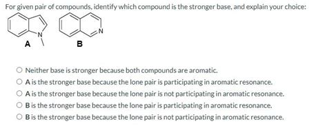 Solved For Given Pair Of Compounds Identify Which Compound Chegg Com