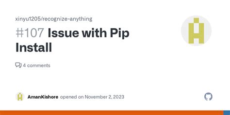 Issue With Pip Install · Issue 107 · Xinyu1205recognize Anything · Github