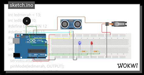 palang pintu otomatis wokwi esp32 stm32 arduino simulator