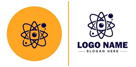 Premium Vector Atom Icon Particle Molecule Elementary Particle Flat Logo Sign Symbol Editable
