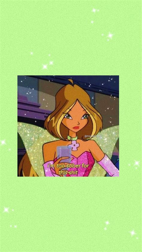 Winx Club Wallpaper Flora Winx Wallpaper Iphone Background