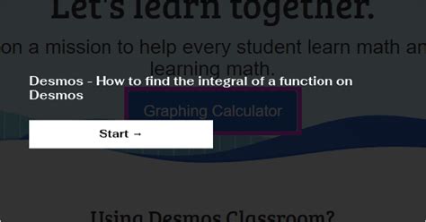 Desmos How To Find The Integral Of A Function On Desmos