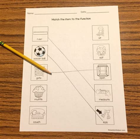 Free Function Worksheets The Autism Helper