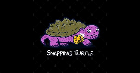 Funny Cute Supervillain Snapping Turtle Cartoon Snapping Turtle