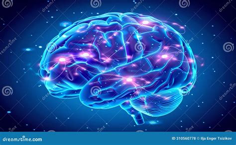 Detailed Close Up of Human Brain Showing Neurons Firing and Neural ...