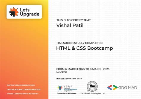webdevelopment html css letsupgrade learningneverstops… vishal m