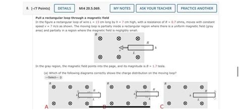 Pull A Rectangular Loop Through A Magnetic Field In Chegg Com
