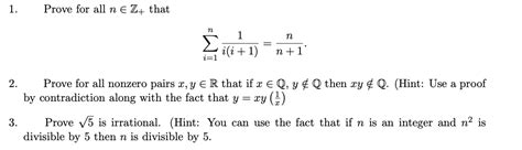 solved 1 prove for all n e z that n n 1 ili 1 n 1 2