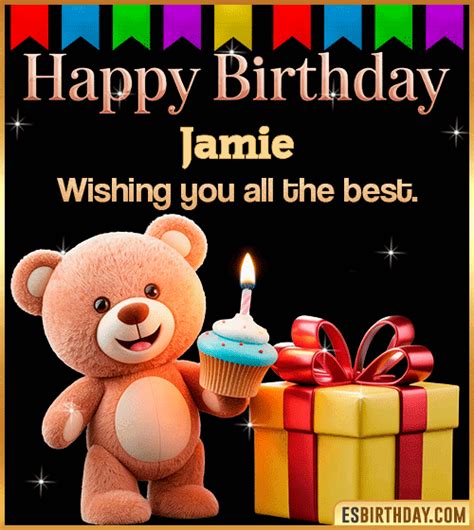 Happy Birthday Jamie  🎂 Animated Images Wishes And Music 【27 S】