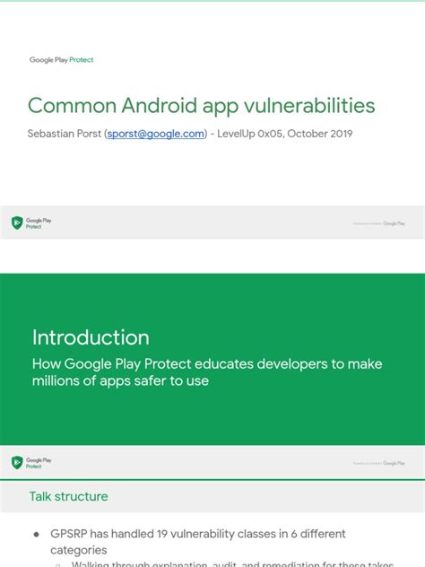 Common Android App Vulnerabilities Levelup Pdf Zip File Format Malware
