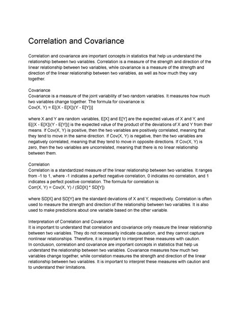 Elements Of Probability And Statistics Mat 1160 Lecture 197 Correlation And Covariance Studocu Elements Of Probability And Statistics Mat 1160 Lecture 197 Correlation And Covariance Studocu