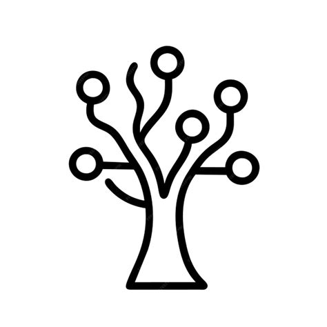 Premium Vector Circuit Board Tree Icon Outline