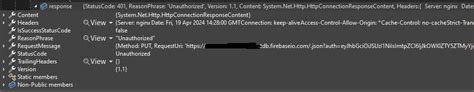 C Firebase Realtime Database Rest Api Returns Unauthorized Even