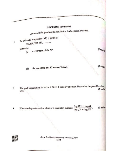 Math Pp2 Kcse 2024 1 Pdf