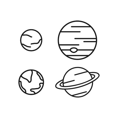 Premium Vector Space Lineart Element Vector Design