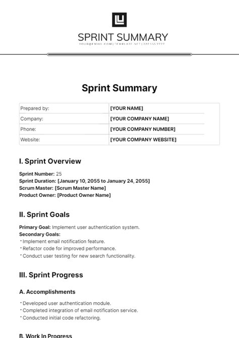 Free Sprint Templates And Examples Edit Online And Download
