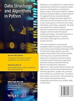 Data Structures And Algorithms In Python By Michael 48 OFF