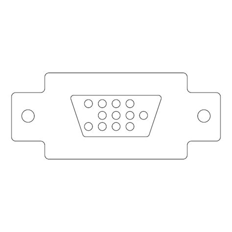 Vga 케이블 아이콘 프리미엄 벡터