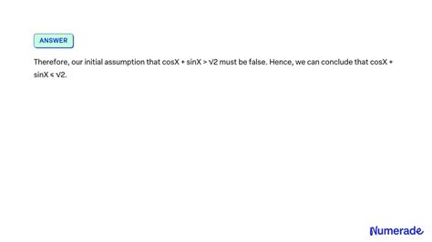 solved prove that cosx sinx â‰¤ âˆš2 using a method of proof by