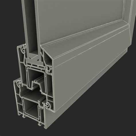 Plastic Window Cutaway 3d Obj