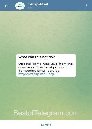 Temp Mail Telegram