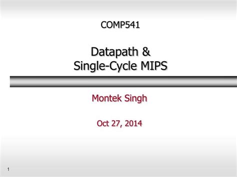 Ppt Comp541 Datapath And Single Cycle Mips Powerpoint Presentation Id