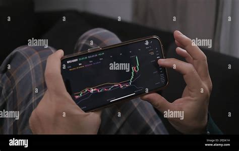 Trader Using Technical Analysis At Stock Market Candlestick Patterns