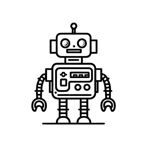 Premium Vector Robot Outline Icon Vector Generative Ai