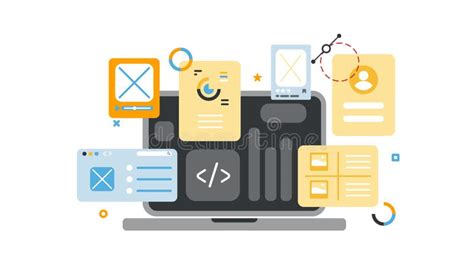 Interface Design Application For Computer Concept Stock Vector Illustration Of Site Email