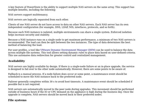 Nas Servers Powerstore Vmware Horizon Vdi Best Practices Dell Technologies Info Hub