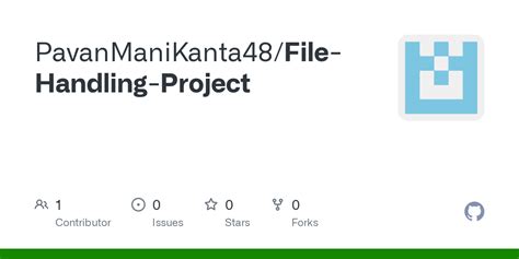 Github Pavanmanikanta48file Handling Project
