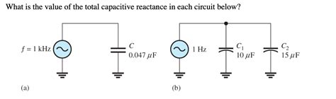Solved What Is The Value Of The Total Capacitive Reactance