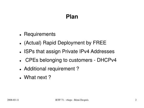 PPT IPv Rapid Deployment On IPv Infrastructures Rd PowerPoint Presentation ID
