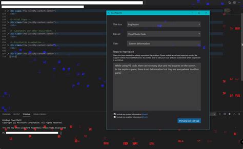 Screen Deformation Issue Microsoft Vscode GitHub