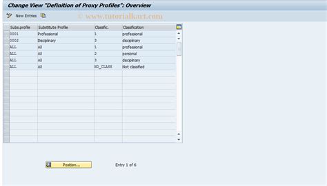 OOW SAP Tcode Substitute Profile Class Assignmnt