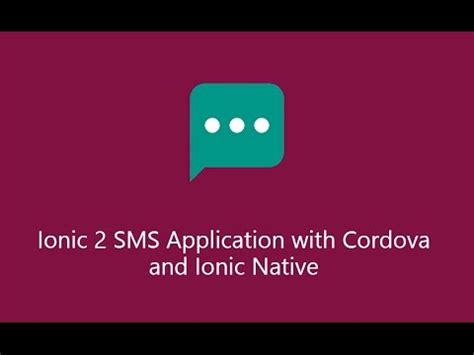 Ionic SMS Integration With Ionic Native YouTube