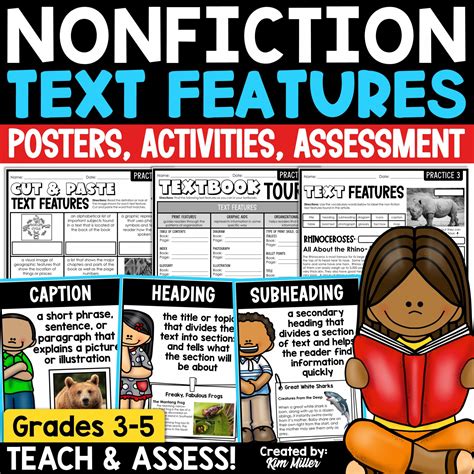 Nonfiction Text Features Quiz Printable Pdf Template