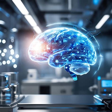 Science And Medical Concept Side Of Brain Cancer Detection Mental Illness Research Innovation